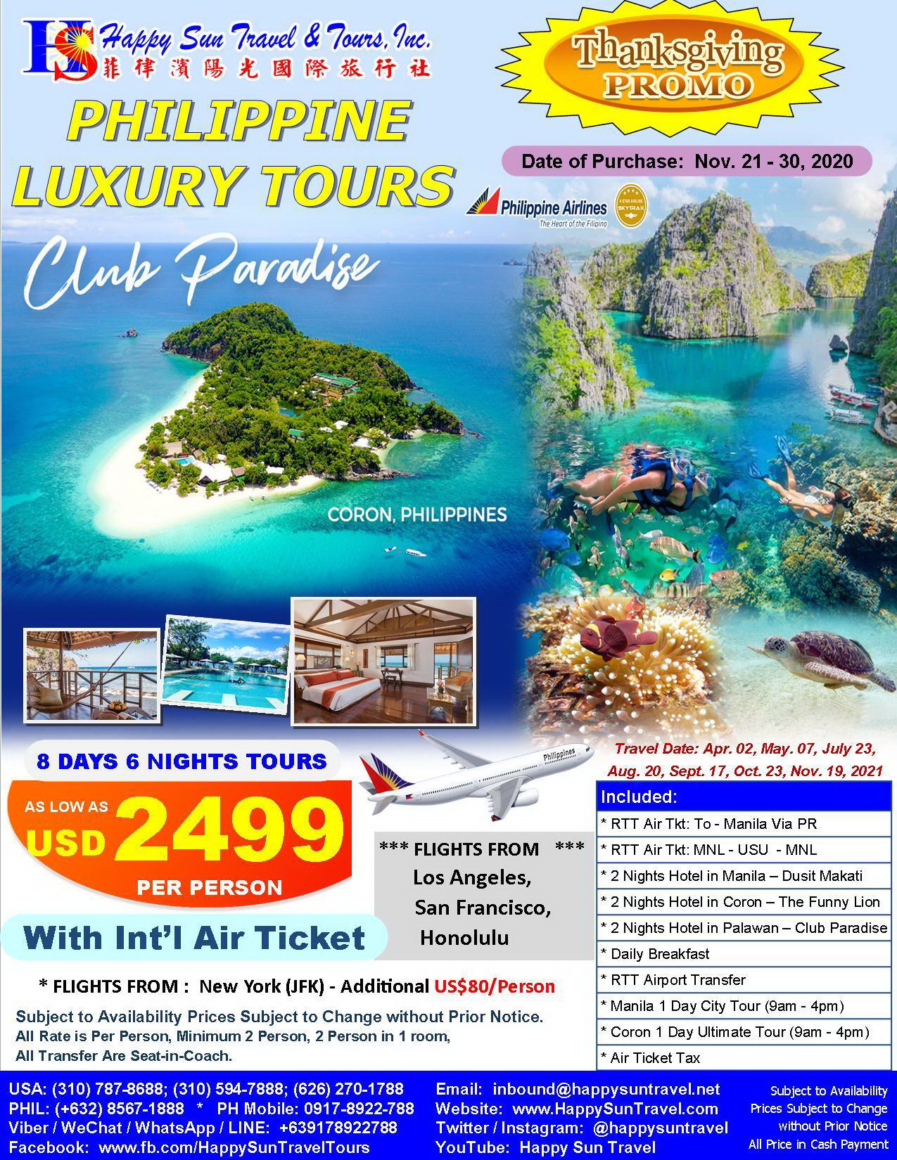 Happy Sun Travel - Tour Packages for 2021 & Beyond