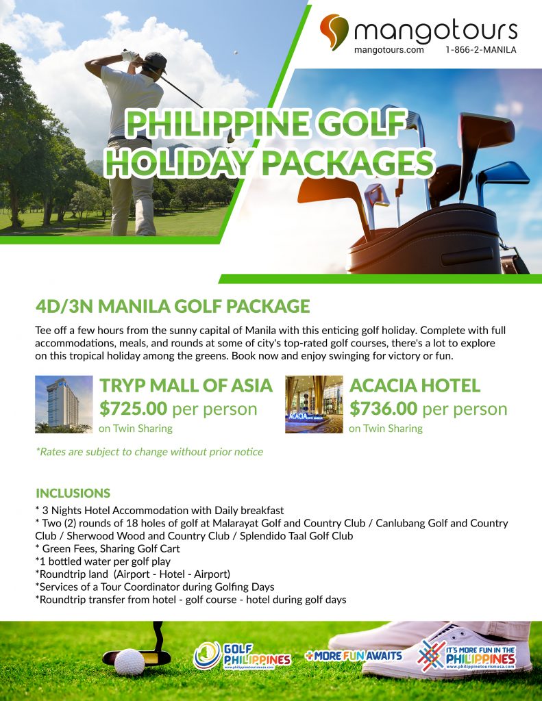 Golf Tours Packages To Manila & Clark By Mango Tours | DOT
